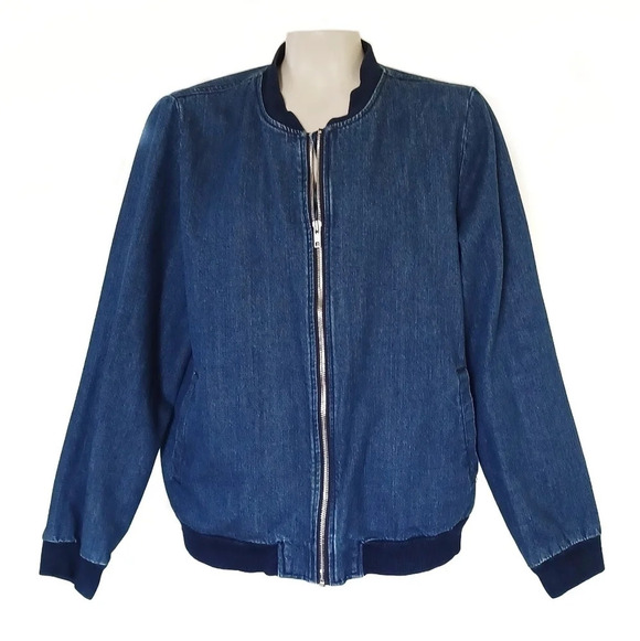 Simply Be | Jackets & Coats | Simply Be Denim Bomber Jacket Y2k 9s ...
